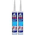 FEVISEAL Weatherproof PRO Silicone Sealant 280ml White (Pack of 2 ...