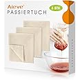 Aieve 3 Stück Passiertuch ca. 50x50cm Käsetuch Wiederverwendbares ...