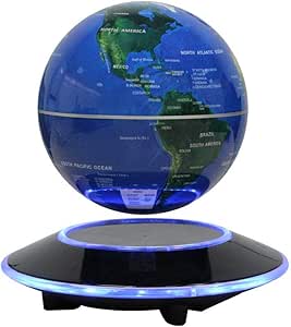 Magnetic Levitation Floating Globe, 6 Inch Rotating World Map-Anti ...
