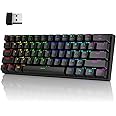 Amazon.in: Buy Wireless 61 Keys 60% Gaming Keyboard, Dual Module 2.4G ...