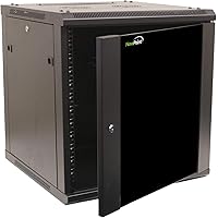 NavePoint 12U Server Rack Enclosure with Glass Door, Cooling Fan, Locks ...