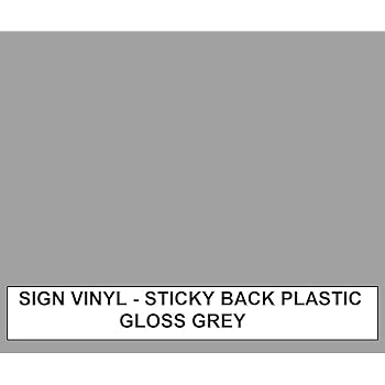 Self Adhesive METAMARK Sticky Back Gloss SIVER/GREY Sign Vinyl 10m x ...