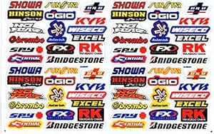 Sponsor Racing Decal Sticker Tuning Racing Sheet Size: 27 x 18 cm for ...