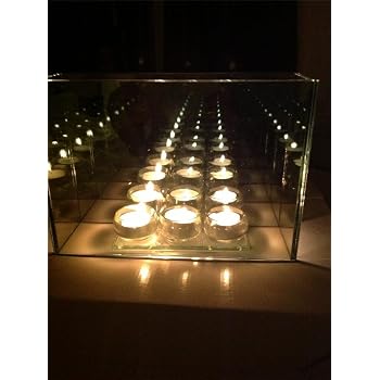 Infinity Candle - Magical Effect of Candles Mirrored - Glass Tealight ...