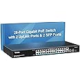VIMIN 24 Port Gigabit PoE Switch with 2 Uplink Gigabit & 2 SFP Ports, 28-Port Ethernet PoE ...