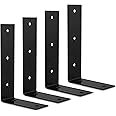 STARVAST 4 Pcs Heavy Duty Shelf Brackets, 125 x 85 x 45mm L Shape Right ...