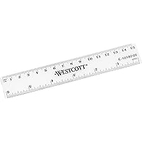 Westcott 6-Inch 150 mm Plastic Ruler - Clear : Amazon.co.uk: Stationery ...