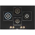Bosch Built in Gas Hob Black Tempered glass Glass 4 Burner Auto ...