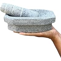 EZAHK Heavy Duty Kalvam Grinding Stone and Mortar Pestle Set for Herbs ...