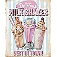 Niekea Retro Milkshake Sign - Wall Decor - Diner Sign - 50s Diner Decor ...
