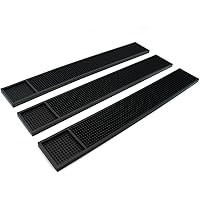 Rubber Bar Service Mat for Counter Top 60cm x 9cm (Black 3-Pack ...