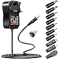 Basicvolt 48W Universal Netzteil Einstellbar 5V 6V 9V 12V 15V 19V 20V 24V AC Adapter mit 10 DC ...
