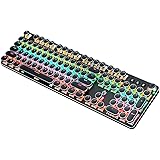 Basaltech Mechanical Gaming Keyboard with LED Backlit, 104-Key Black ...