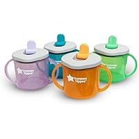 Tommee Tippee Free Flow First Cup Sippy Cup with Fold-Down, Leak-Proof ...