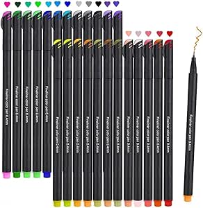 Fineliners Pens, Beupro Fineliner Color Pen Set Sketch Writing Drawing ...