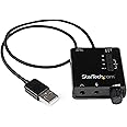 StarTech.com USB Sound Card w/ SPDIF Digital Audio & Stereo Mic – External Sound Card for Laptop ...