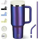Milu 40oz Tumbler with Straw and Handle (1.2L) - 48h ice / 24h Cold ...