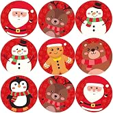 144 Cute Christmas Characters Praise Words Reward Stickers For Children ...