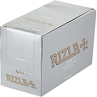 RIZLA Silver Regular Size Slim Rolling Paper - Pack of 100, 300 g ...