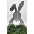 ARTTEC Hase Stecker (Alu Deko) (3er Set) - hochwertige Gartendeko aus ...