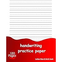 English Writing Notebook 4 Lines: Handwriting Notebook For Children ...