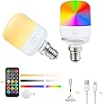 Pulsky USB-C Rechargeable RGB Light Bulb with Remote Control Timer and ...