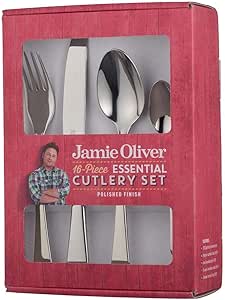 Jamie Oliver - Essential Cutlery Set 16 pcs 18/10 - Polished: Amazon.co ...