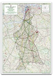 London Borough of Lambeth Map - Size 84.1 x 118.9 cm: Amazon.co.uk ...