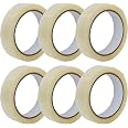 Coselena 6 Pack Cellotape Roll - 24mm x 66m Heavy Duty Sticky Packaging ...