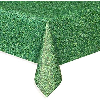 THE TABLECLOTH SHOP Grass Vinyl Tablecloth Table Cover 2 Metres: Amazon ...
