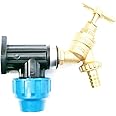 MDPE Compression Wall Plate Elbow (20mm) with 1/2" Brass Bib Tap & Hose Tail : Amazon.co.uk: DIY ...