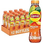 Lipton Lemon Bottled Ice Tea 500 ml (Pack of 24), Low Calorie Soft ...