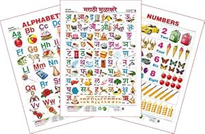 Spectrum Educational Large Wall Charts (Set of 3) : ( English Alphabets ...