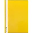 10 x Yellow Clear Cover A4 Presentation Project Folders Hard Document ...