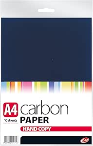 A4 Hand Copy Carbon Paper Sheets Blue- Pack 10 Sheets: Amazon.co.uk ...