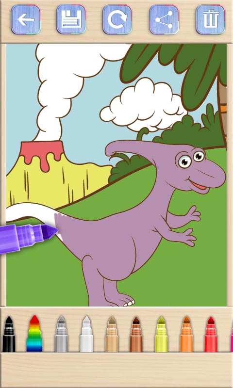 Magic paint dinosaurs – Painting and coloring dinosaurs game for ...