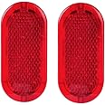 Ganata 2Pcs Red Interior Door Panel Warning Light Cap Reflector for ...