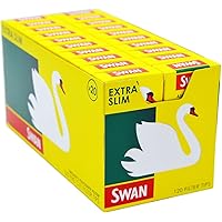 Swan Extra Slim Filter Tips - Full Box Of 20 Total 2400 Tips : Amazon ...