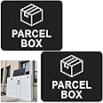 Parcel Box Sign, 2pcs Parcel Box Sticker, Packages and Deliveries Here ...