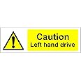 Caution Left Hand Drive Car Van Truck Road Sweeper Sticker Decal 1 Off ...