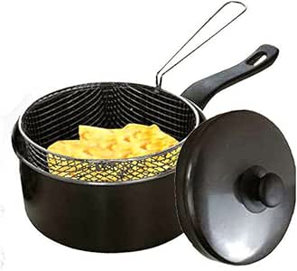 20cm Chip Pan with Lid & Wire Basket by Prima: Amazon.co.uk: Kitchen & Home