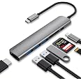 WALNEW USB C Hub, 7-in-1 USBC Docking Station with 4K HDMI,100W PD,SD ...