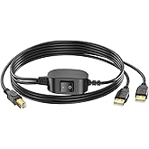 Printer Cable Splitter USB 1 in 2 Out with Switch
