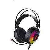 Redgear Cloak Wired RGB Wired Over Ear Gaming Headphones with Mic for ...