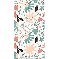 2025 Diary Soft Cover Slim Pocket Week To View Stylish White Floral ...