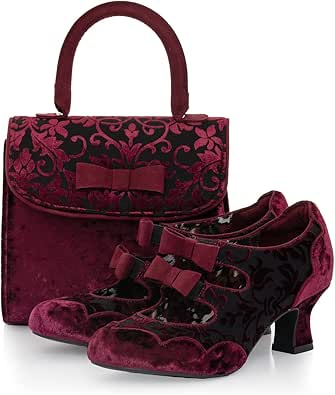 Ruby Shoo Sophia Mid Heel Bow Shoes & Matching Hamilton Bag: Amazon.co ...