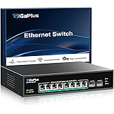 YuanLey 8 Port 10G PoE Switch Unmanaged, 8 x 10G Base-T PoE Ports ...