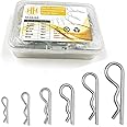 Cotter Pins, 60 PCS Zinc Plated Steel Clips, R - Shaped Heavy Duty ...