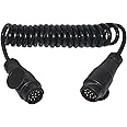 Yeeliv 13-Pin to 13Pin Coiled Extension Cable Trailer Cable, 2M Cable ...