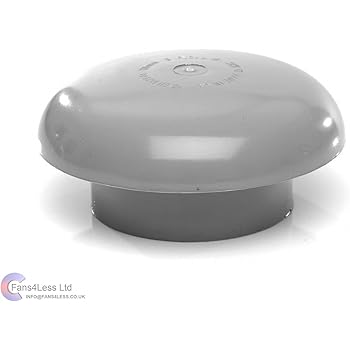 Manrose roof cowl, 110mm diameter, grey plastic ducting, cap, rain hat ...